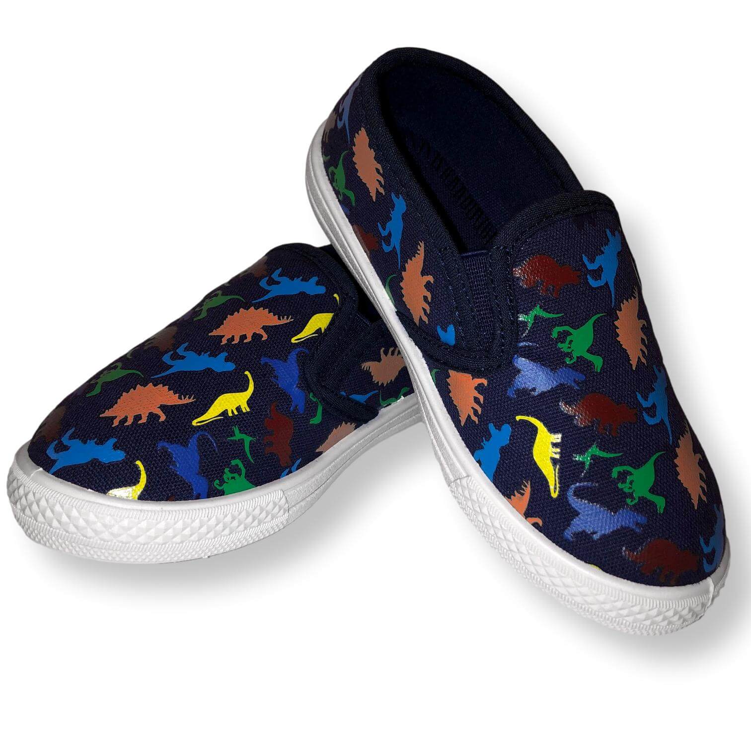 SCI Inc Dinosaur Boys Shoe Toddler Sneaker Slip On Kids Shoes Blue