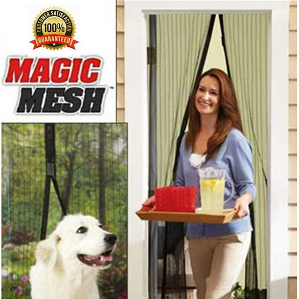 New Magic Mesh Mosquito Net Screen Door Hands-Free with Magnets ...