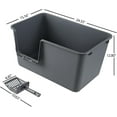 4-Pack Open Top Large Cat Litter Box with High Sided, 12.8" Heigh Anti ...