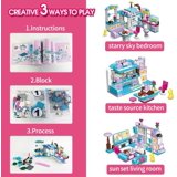 6-12 Girl's Dream Home Building Blocks Kit Educational Toy, Build Girl ...