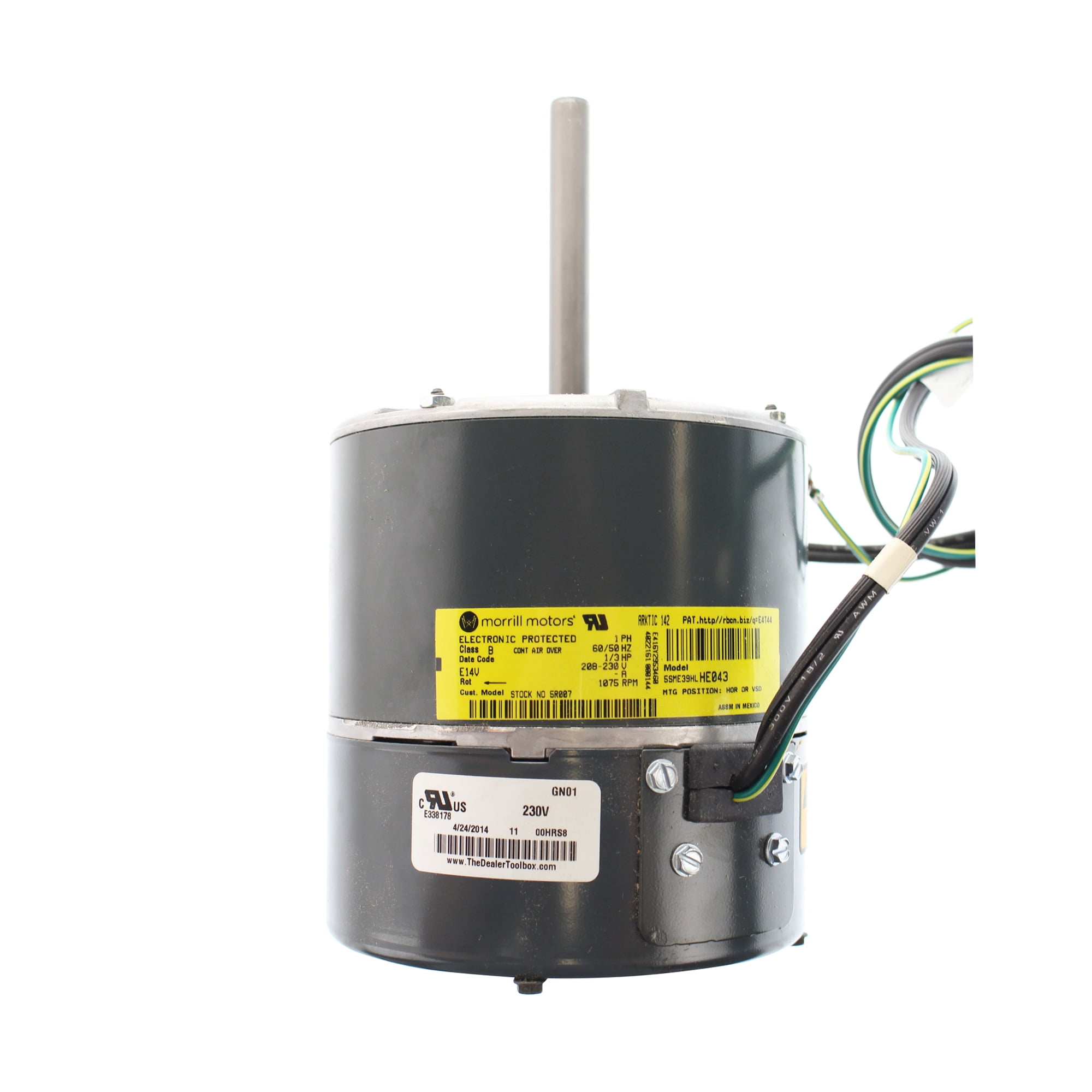 Morrill Motors 5R007 ARKTIC-142 Motor - 1/3HP, 230V, 1075RPM, CCW, 1Y ...