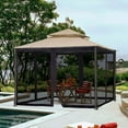 Yescom 10x10ft Canopy Gazebo Bug Screen Side Panels with Zippers ...
