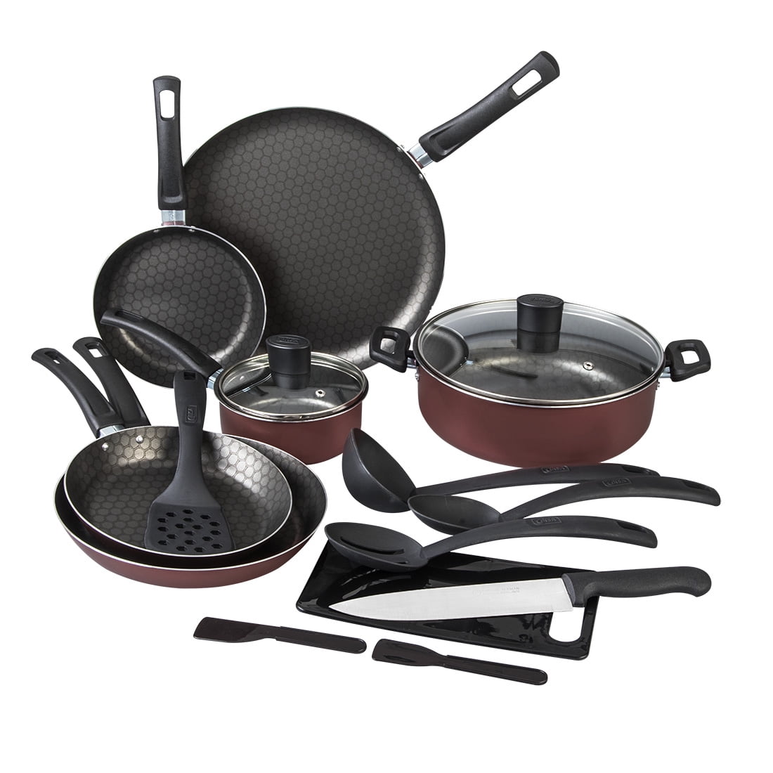 Batería De Cocina Con Antiadherente Cinsa Esencial De Aluminio 16 ...