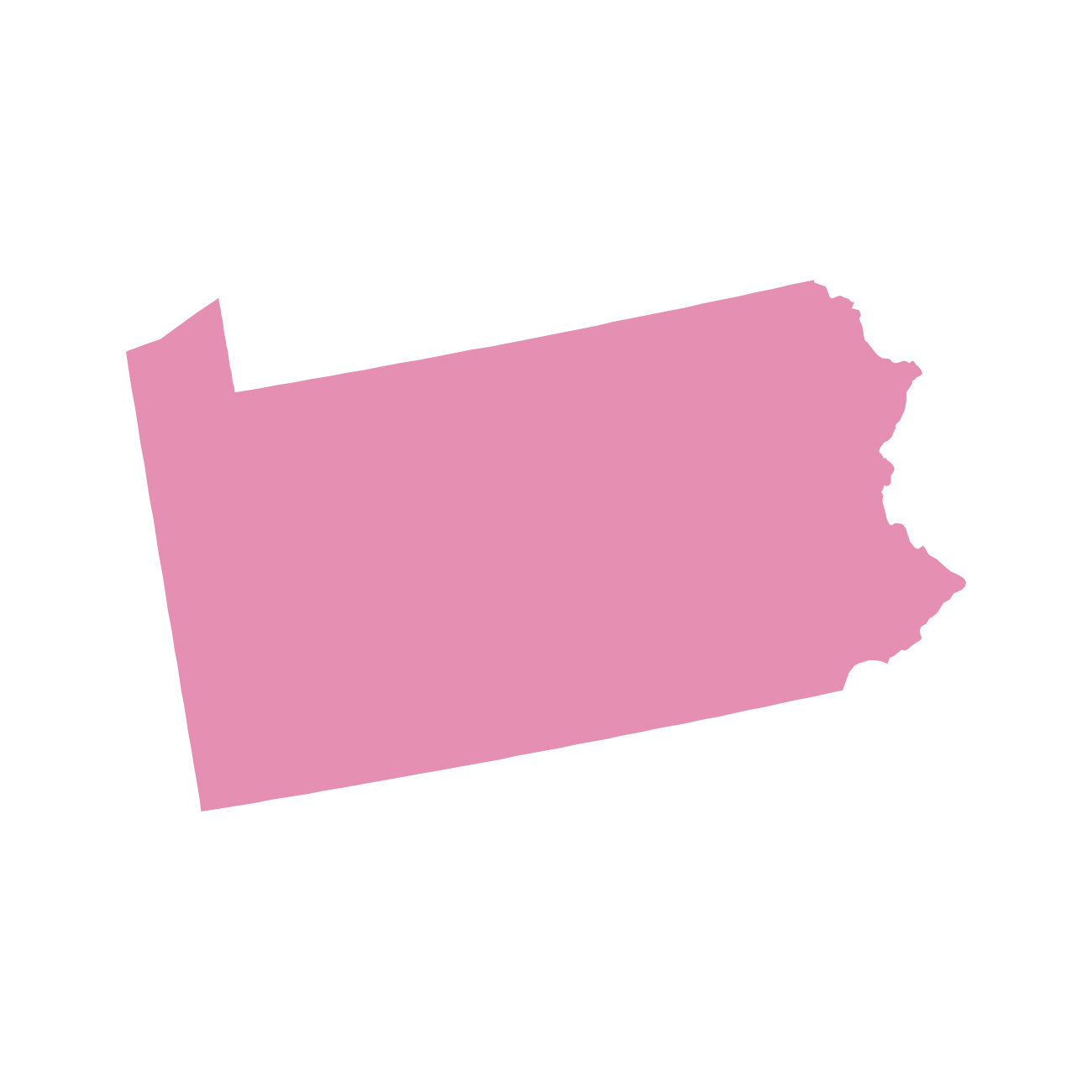 Pennsylvania Shaped Sticker Decal Die Cut - Self Adhesive Vinyl ...
