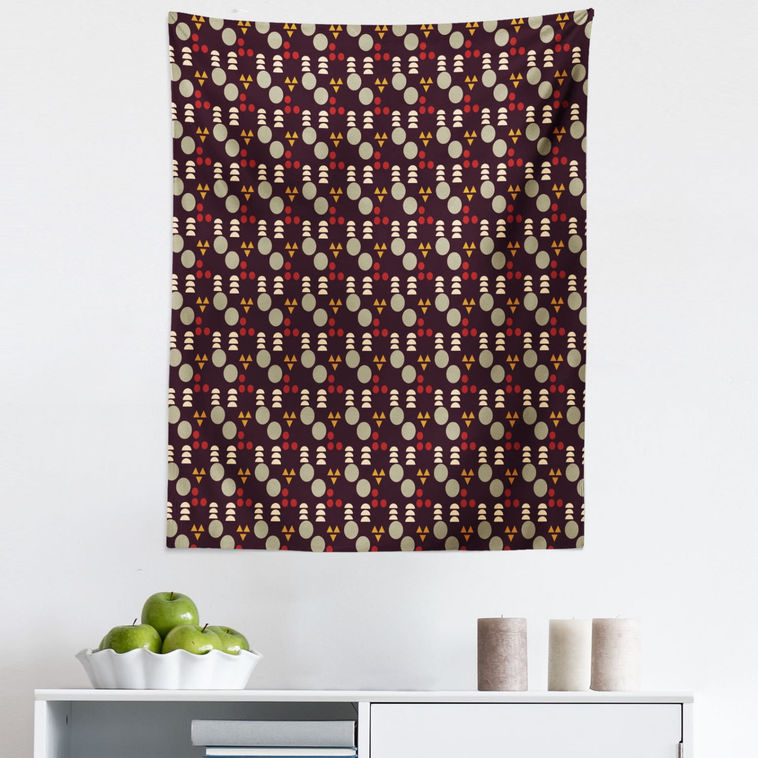 Geometric Tapestry, Composition of Triangle and Circle Edgy Shapes ...