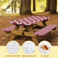 Abstract Art Picnic Table Cover with Bench Covers Geometric Medieval ...