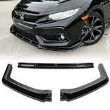 For 2016-2020 Honda Civic Painted Black MUG-Style Front Bumper Body ...