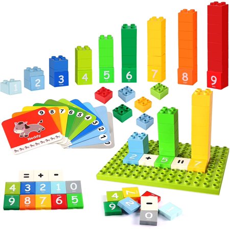 Number Blocks Math Cubes Learning & Education Toys for Toddlers for 3, 4, 5 and Up, Kids Sorting ...
