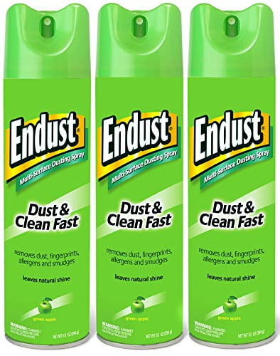 Endust Multi-Surface Dusting and Cleaning Spray, Green Apple, 3 Count ...