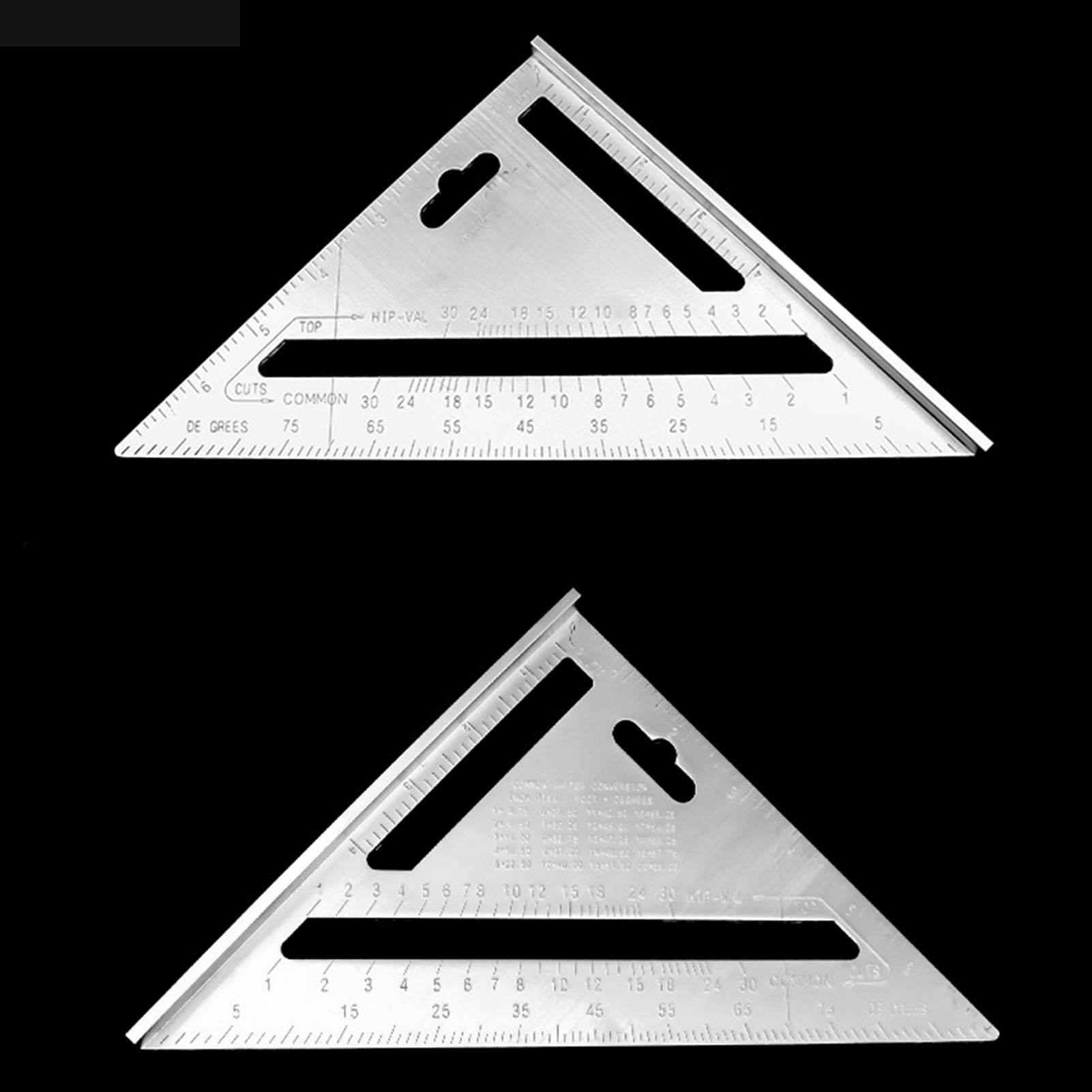200mm Thicken Aluminum Alloy 45 Degree Triangle Ruler Protractor ...