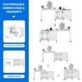 Dextrus Makeup Vanity Set with Drawers & Power Outlets, Rotating Vanity ...