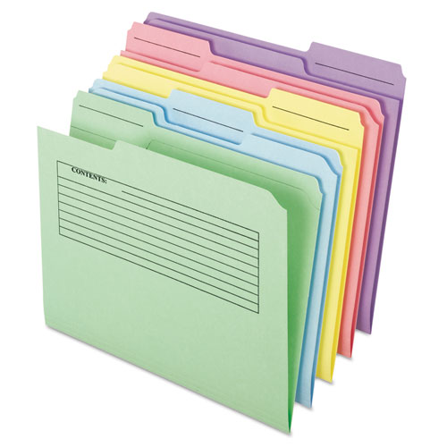 Printed Notes Folder, 1/3-Cut Tabs: Assorted, Letter Size, Assorted ...