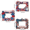4th of July Themed Wooden Photo Frame Set - Patriotic Picture Holder ...