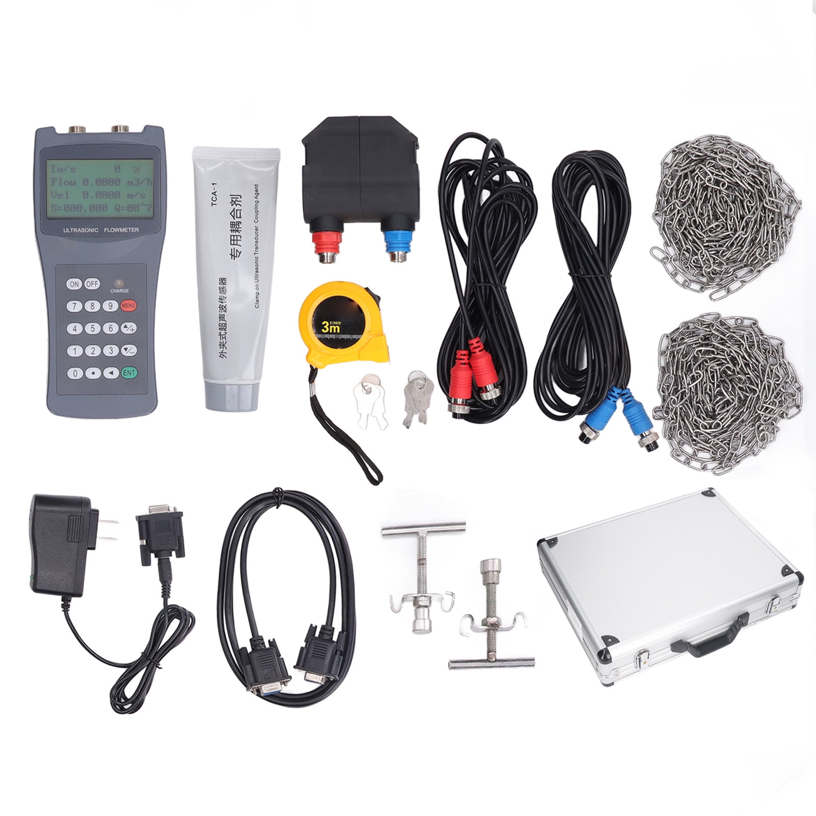 Handheld Ultrasonic Flow Meter DN50 To DN700 Ultrasonic Flow Tester ...