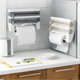 Plastic Wrap Paper Storage Rack Wall-Mounted Aluminum Foil Roll Rack ...