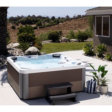 Lifesmart Palmetto NL 7 Person Square Hot Tub Spa w/72 Jets, Locking ...
