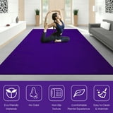 Gymax Large Non-Slip Exercise Yoga Mat 6' x 4' x 8mm, Wide Cushioned ...