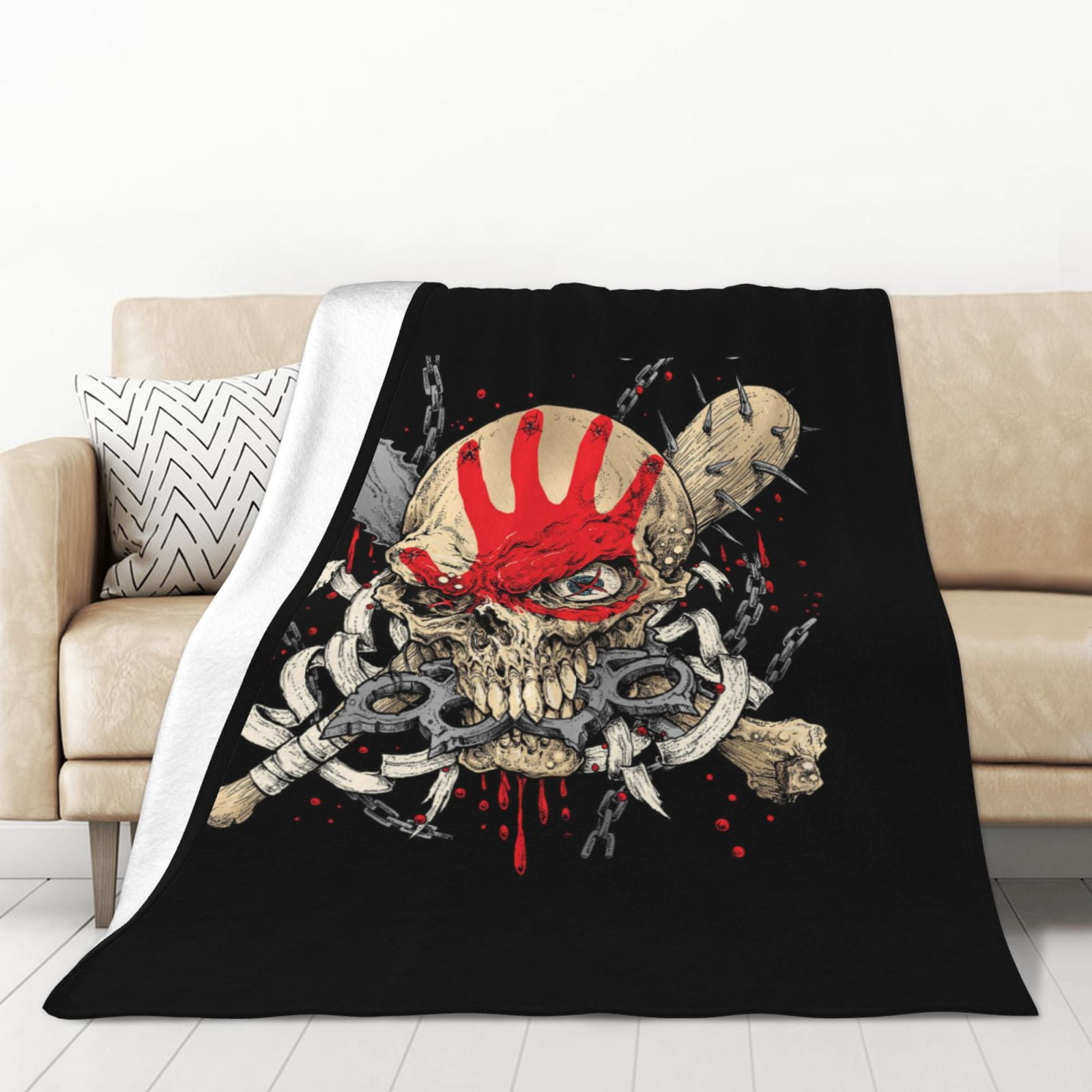 XMXT Throw Blankets, Dead Skull Ghost Creepy Print Bed Blanket for ...