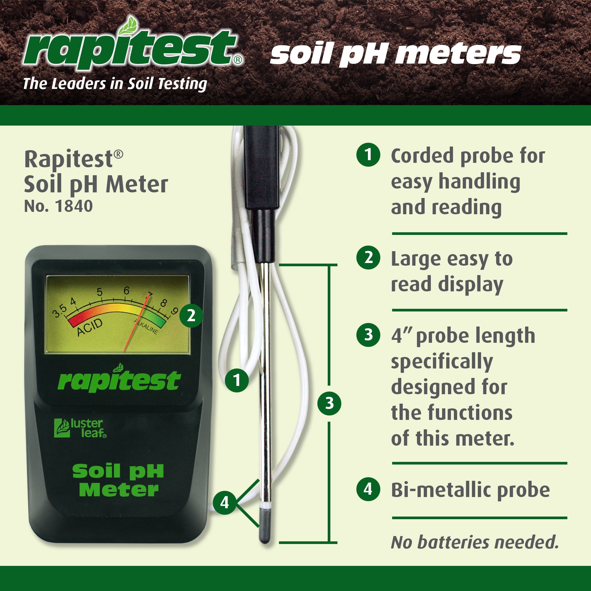Buy Luster Leaf Rapitest Soil pH Meter Online at Lowest Price in Ubuy ...