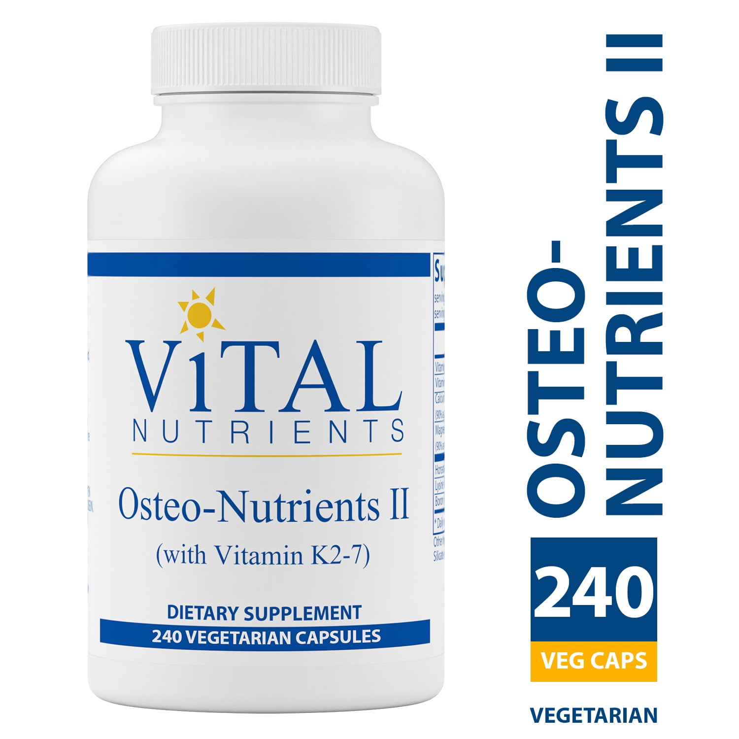 Vital Nutrients - Osteo-Nutrients II (with Vitamin K2-7) - 240 Capsules ...