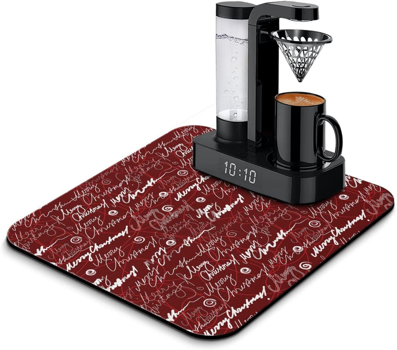 Colorful Red Merry Christmas Kitchen Mats Small Drying Mats Decoration ...