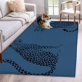 Black Leopard Prints Area Rug 4x6 Washable Rug Non Slip Middle Century ...