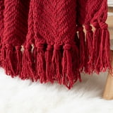 Battilo Ultra Plush Winter Cozy Couch Throw Blanket, Dark Red ...