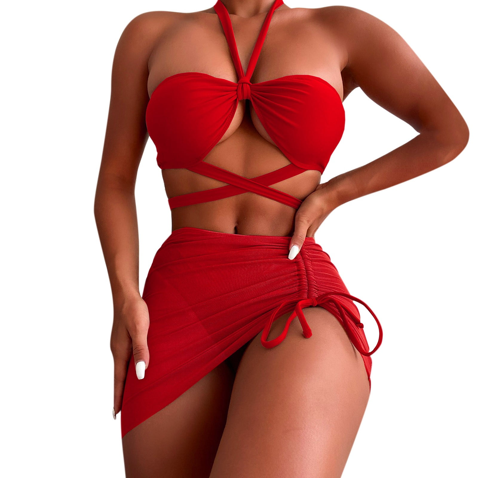 Qyzeu Mens Running Shorts Mesh Bikini Women Strap Wrap Pad High Waist