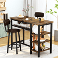 Cvortll Modern Bar Table and Stools for 2, Kitchen Counter Height ...