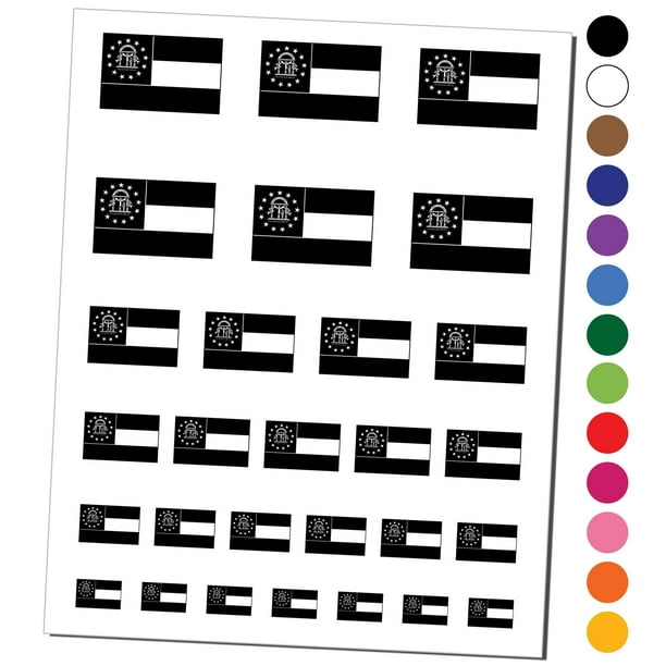 Georgia State Flag Water Resistant Temporary Tattoo Set Fake Body Art ...