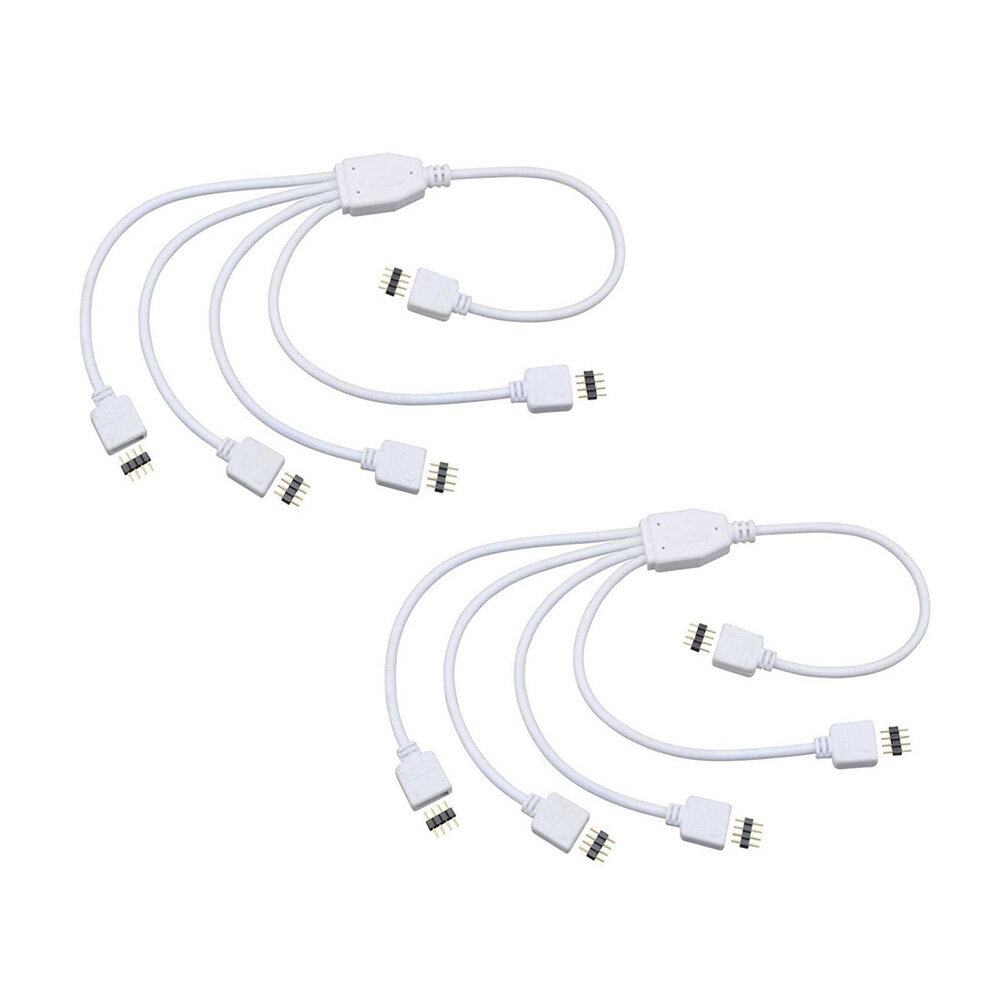 Led splitter 2PCS/Set 4 Pin LED Strip Splitter Connectors 2 Way ...