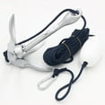 3.5lb Boat Anchor Folding Grapnel Anchor 40ft Marine Grade Rope ...