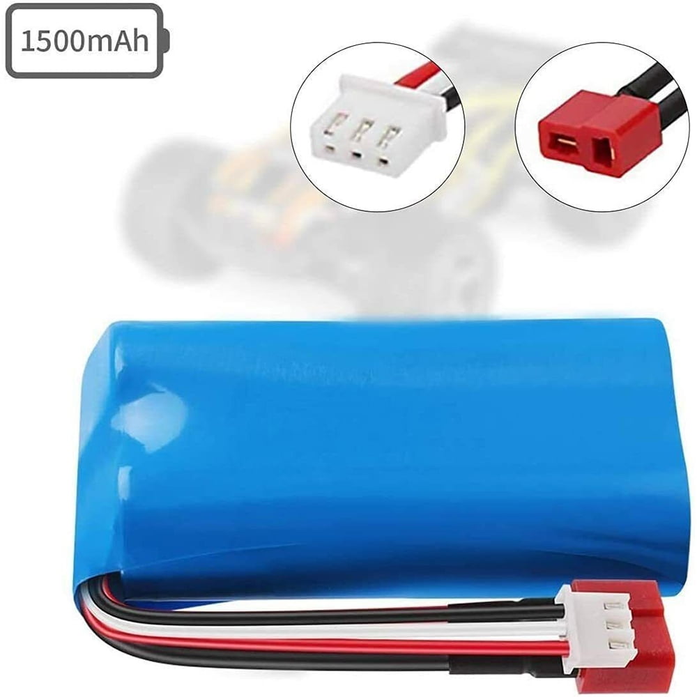 2S 7.4V 1500mAh Lipo Batteries W/ T Plug for WLtoys 4WD RC Cars 12401 ...