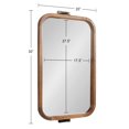 Kate and Laurel Hogan Wood Radius Rectangle Pivot Mirror, 20 x 30 ...