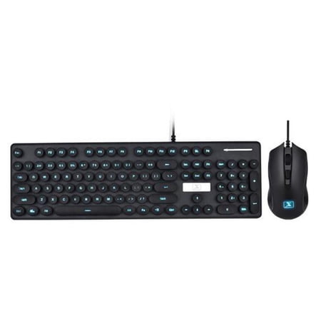 N518 Girls Wired Keyboard Mouse Kit Women Office Home Steampunk Vintage ...