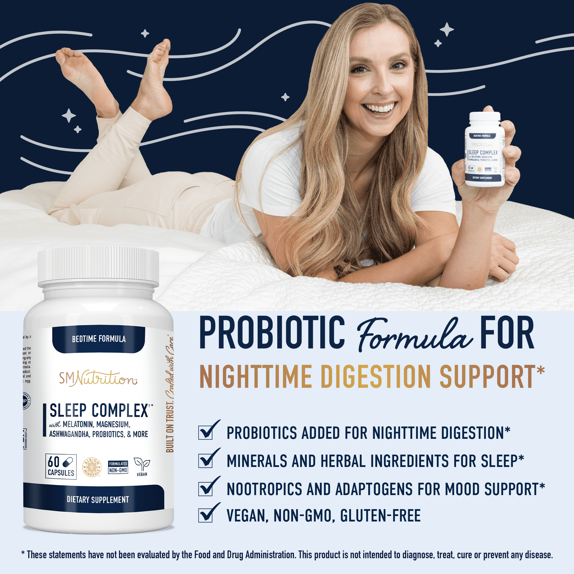 Melatonin 3 mg Sleep Aid Formula – Probiotic Sleep Aids for Adults ...