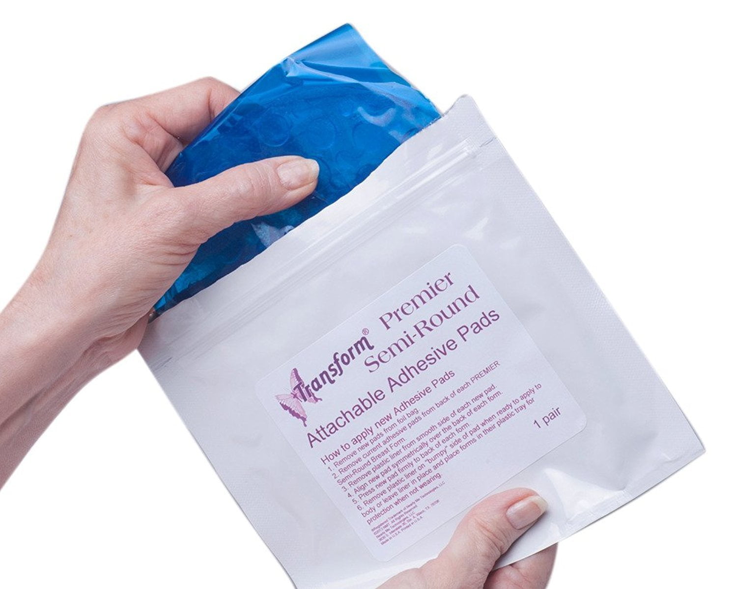 TRANSFORM PREMIER Silicone Breast Forms Changeable Adhesive Pads ...