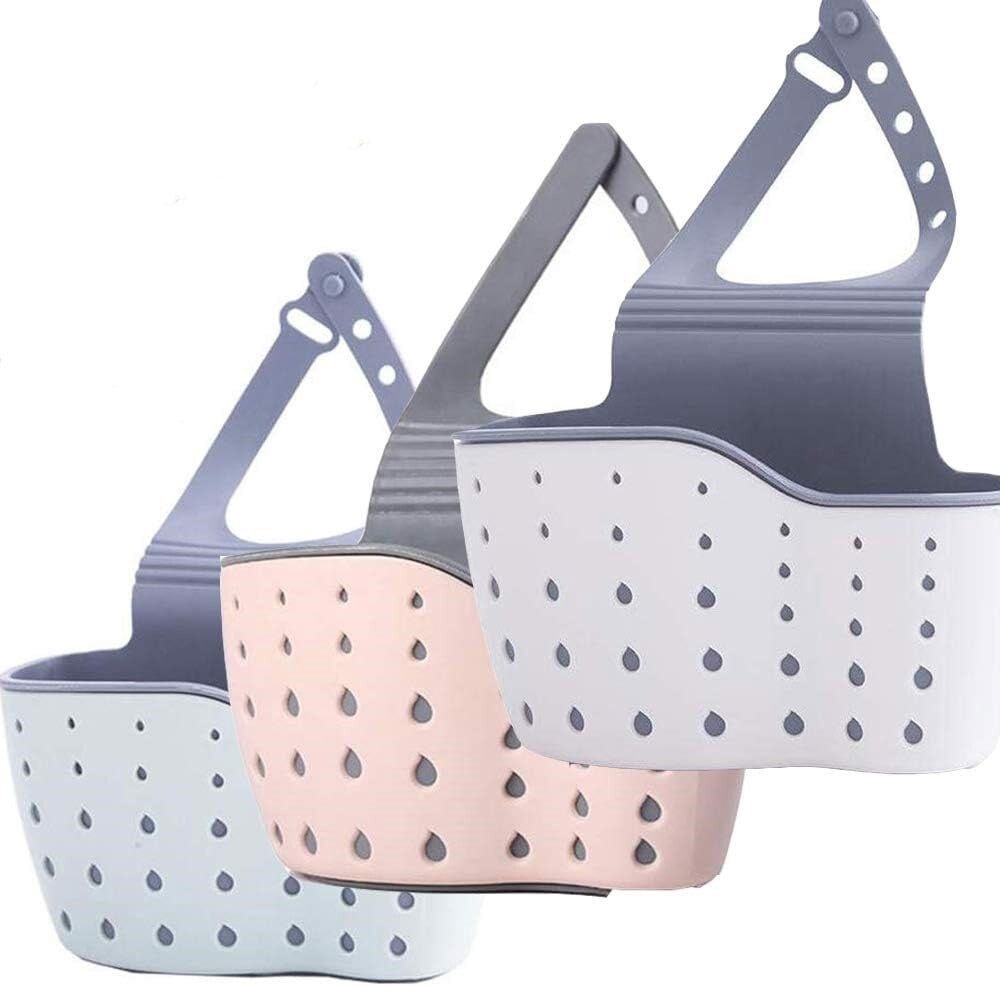 GoXteam 3Pcs Sink Hanging Sponge Holder Kitchen Caddy Sponge Drain ...