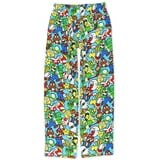 Nintendo Super Mario Bros Men's Cotton Pajama Lounge Pants with Luigi ...