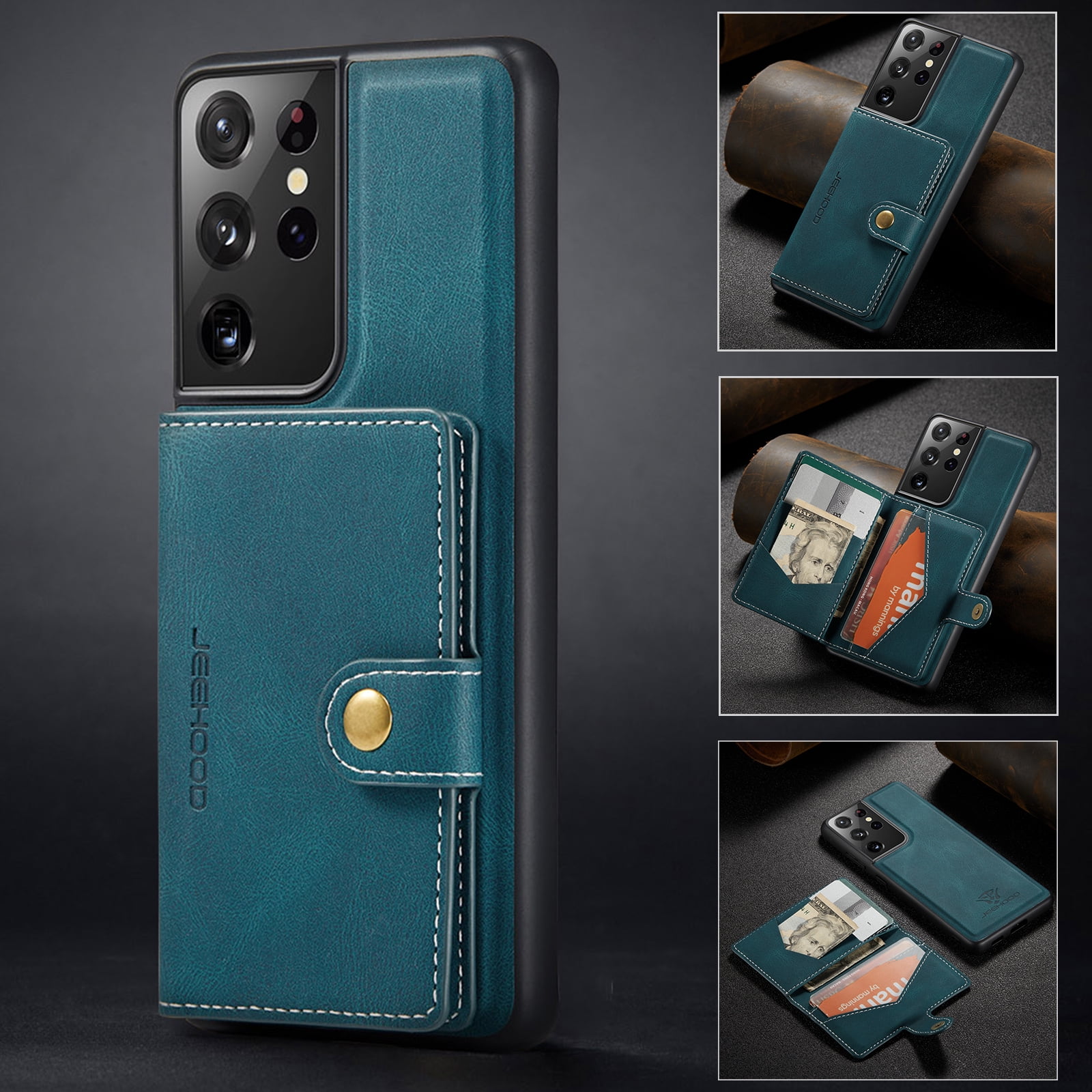 Case for Galaxy Note 20, Wallet Case w/Magnetic Credit Card Holder ...