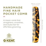 Kent 7T Handmade All Fine Tooth Pocket Comb for Men, Hair Comb Straightener for Everyday ...
