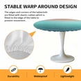 Aqua Orange Mosaic Round Table Cover, Minimalist Abstract Hexagonal ...