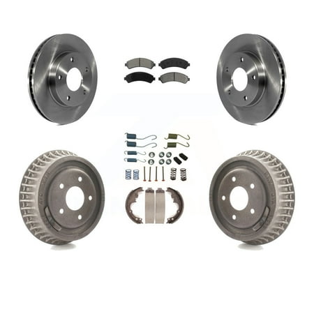 Transit Auto - Front Rear Disc Brake Rotors Semi-Metallic Pads And Drum ...