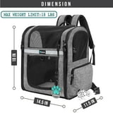 PetAmi Dog Backpack Carrier For Small Large Cat, Pet, Puppies, Ventilated Pet Hiking Backpack ...