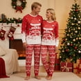 Christmas Family Pajamas Matching Set Letter Santa Hat Print Long ...