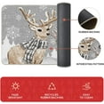 Christmas Table Runner and Kitchen Mats Set with Deer Tree Snowflakes ...