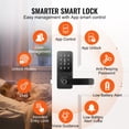Smart Lock, 5-in-1 Smart Door Knob, Fingerprint Deadbolt with App ...