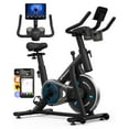 MERACH Indoor Stationary Exercise Bike with LED Monitor, Bluetooth and ...