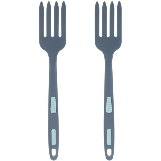 2Pcs Silicone Cooking Fork Washable Mixing Fork Nonstick Silicone Fork ...