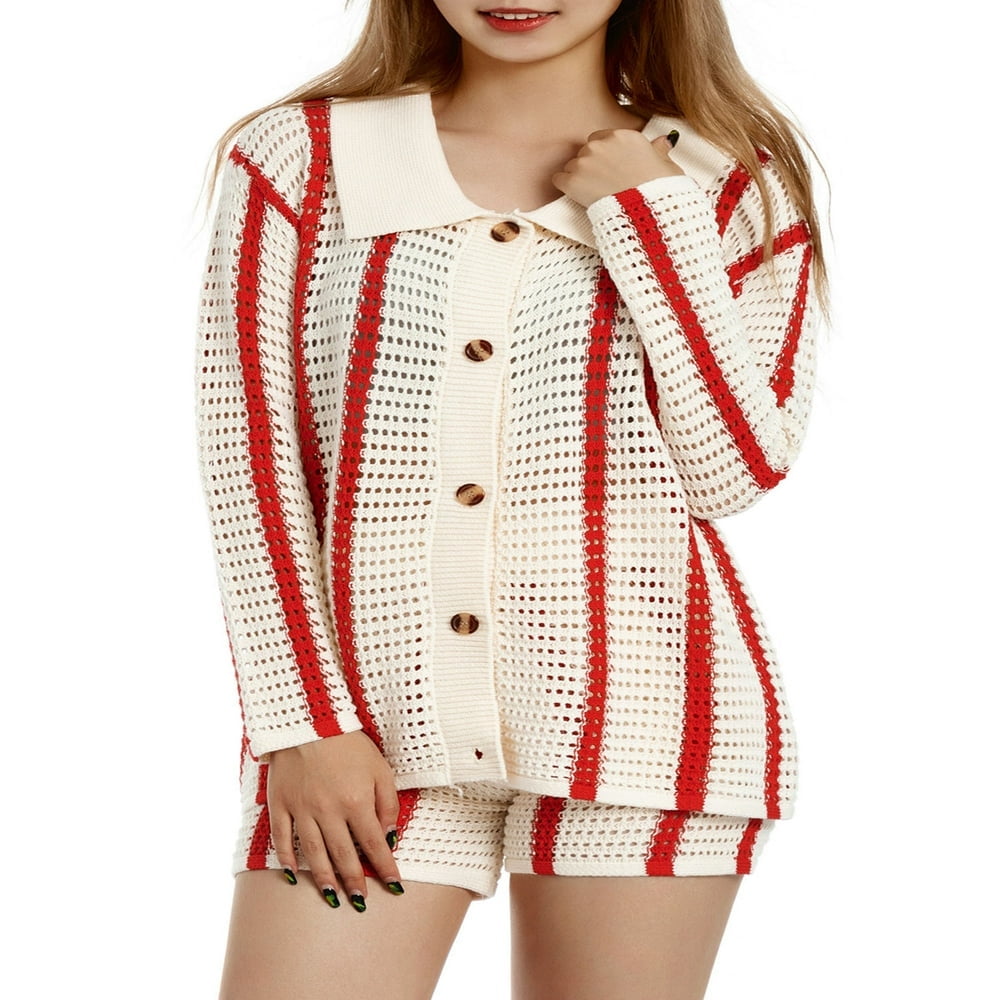 Click here for Generic Women Knitted Cardigan Long Sleeve Button... prices